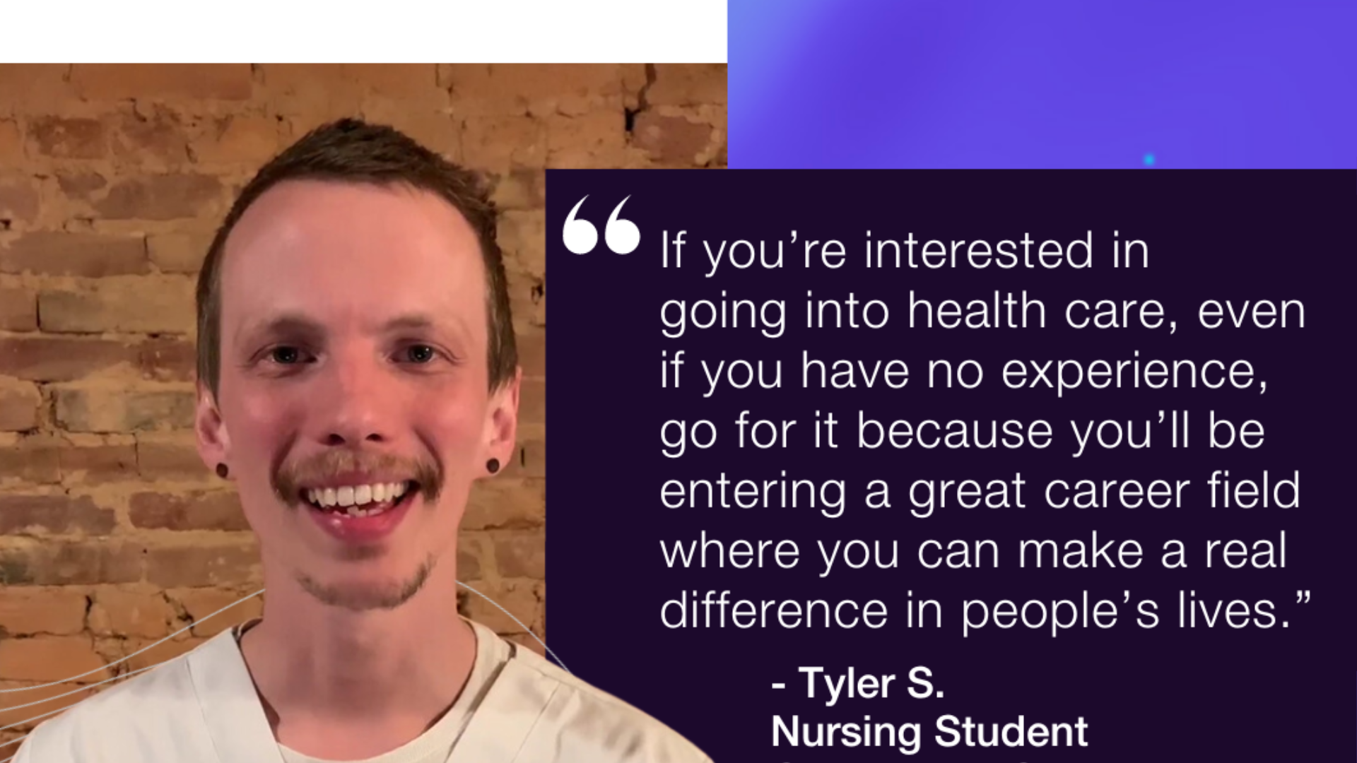 Tyler, Nursing Student - JoinMdHealth